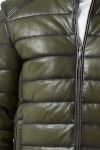 Green Inflatable Men’s Leather Coat – Orient Handcrafts